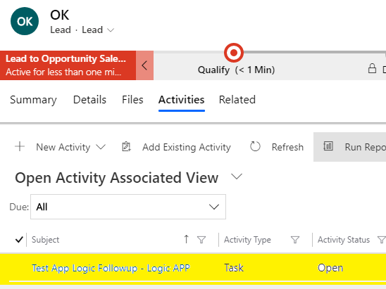 Build Logic App For Dynamics 365 Ce To Create A Task Record When A Lead Gets Created Softchief