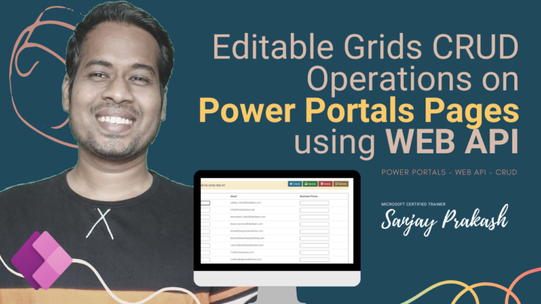 Crud Operation From Power Portal Using Web Api Methods Softchief Learn