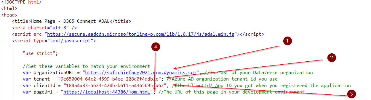 Connect D365 Using Adal From Html Page From A Single Page Web Application Softchief Learn
