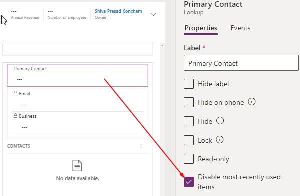 Disable Most Recently Used Items In Lookup Controls In Dataverse Dynamics 365 Softchief Learn