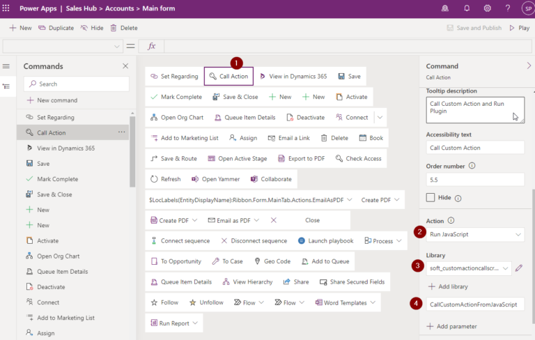 Call Custom Action From Javascript And Run Plugin For Custom Message In Dynamics 365 Or Power