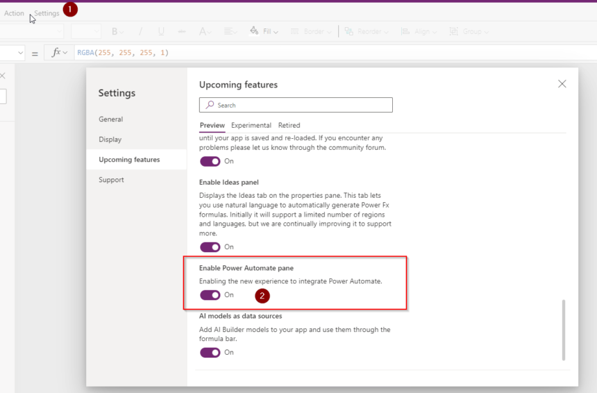 Enable Power Automate Pane Inside Canvas App Power Apps Softchief Learn
