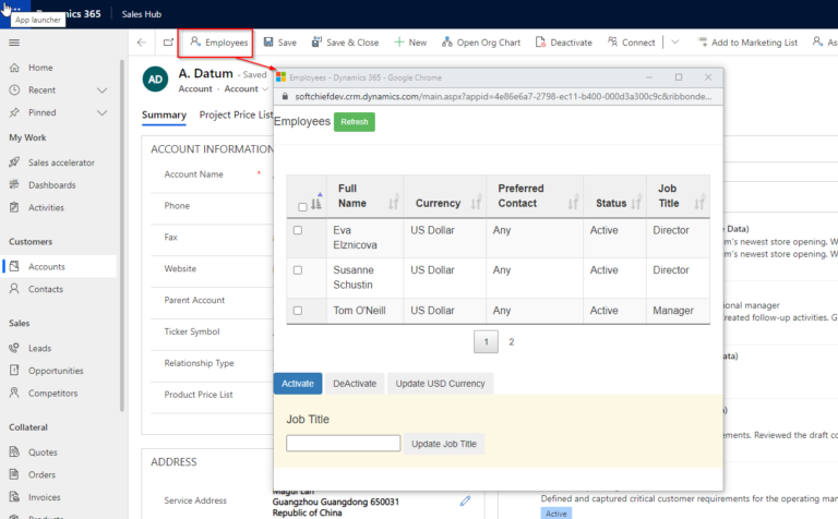 Open Html Web Resource On Button Click And Pass Data To Web Resource And Display Related Records